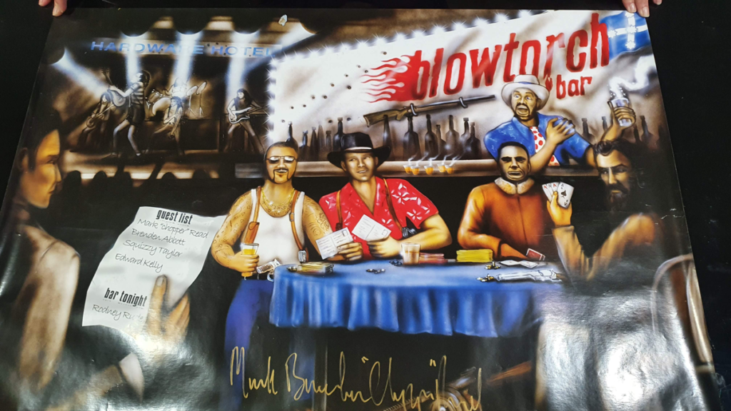 POSTER - RARE Blowtorch Bar - Signed Poster | Chopper Read The Board Game